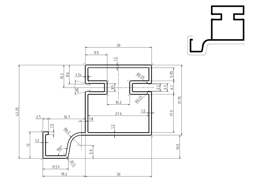 'L' SHAPE VERTICAL PROFILE | SPA Aluminium